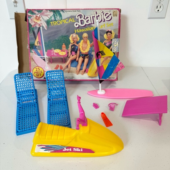 Barbie | Toys | Mattel Vintage 986 Tropical Barbie Hawaiian Surf Set As ...
